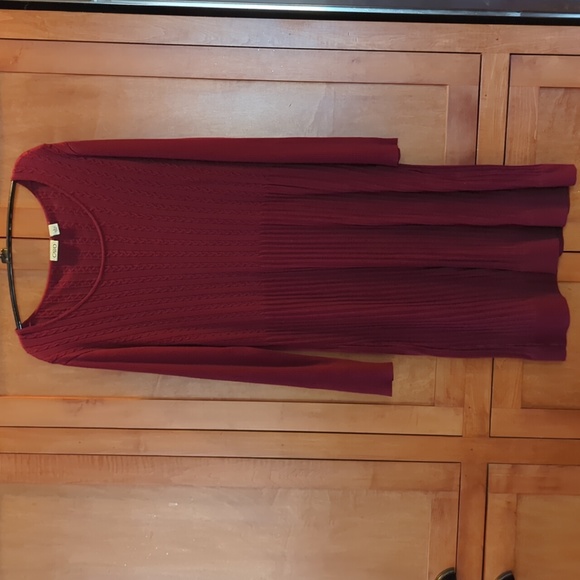 Cato | Dresses | Cato Burgundy Red Sweater Dress Large | Poshmark